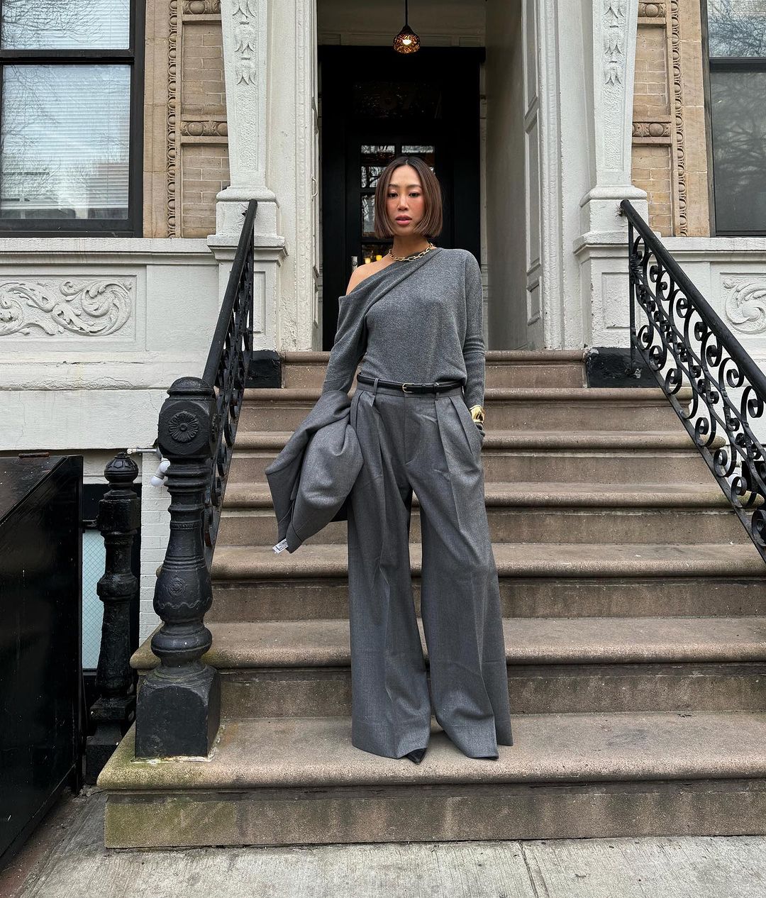 Step Up Your Workwear With This All Gray Outfit