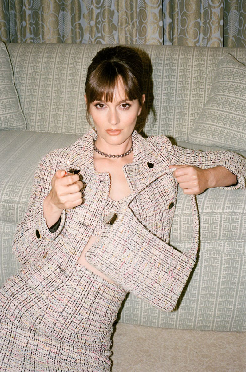 Leighton Meester Stars In Edie Parker X St. John Burn Bag Campaign