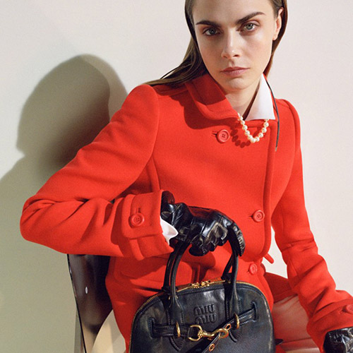 Zoë Ghertner Captures Cara Delevingne In Miu Miu's Fall 2024 Campaign