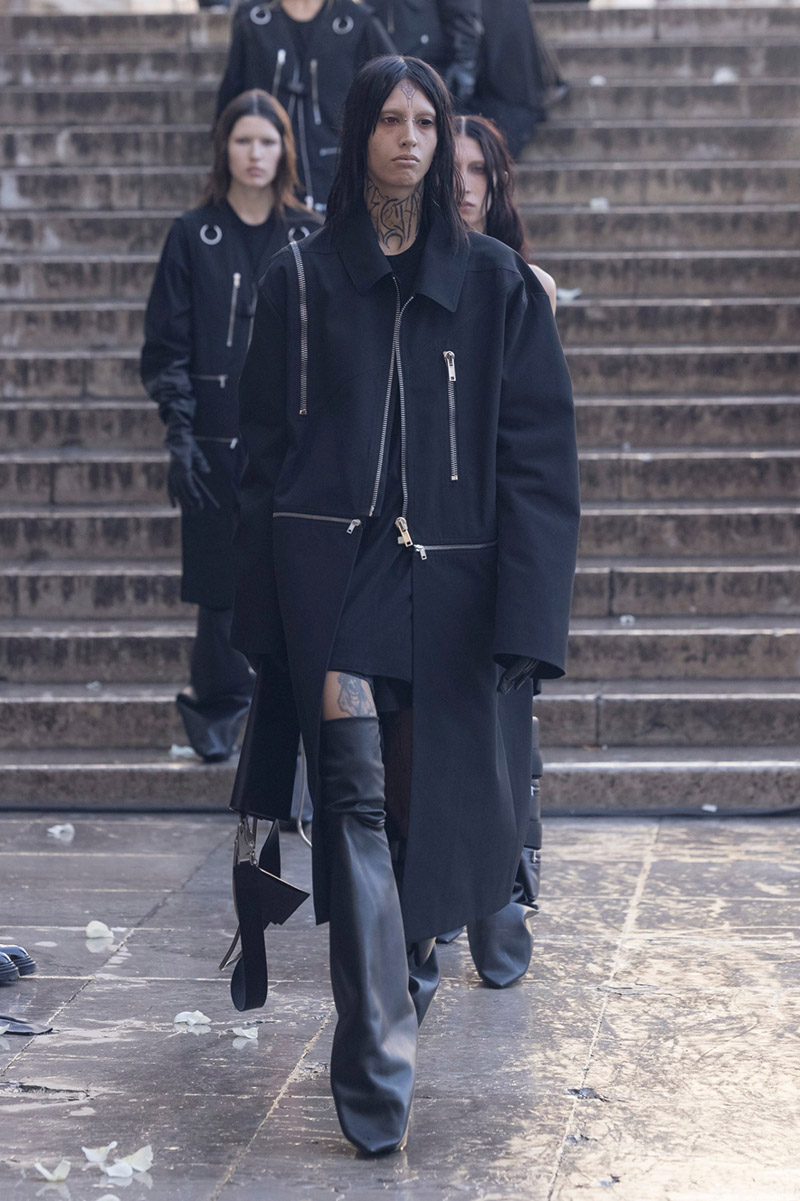 Rick Owens' Spring 2025 Collection Serves Up Dystopian X Modern Edgy Looks