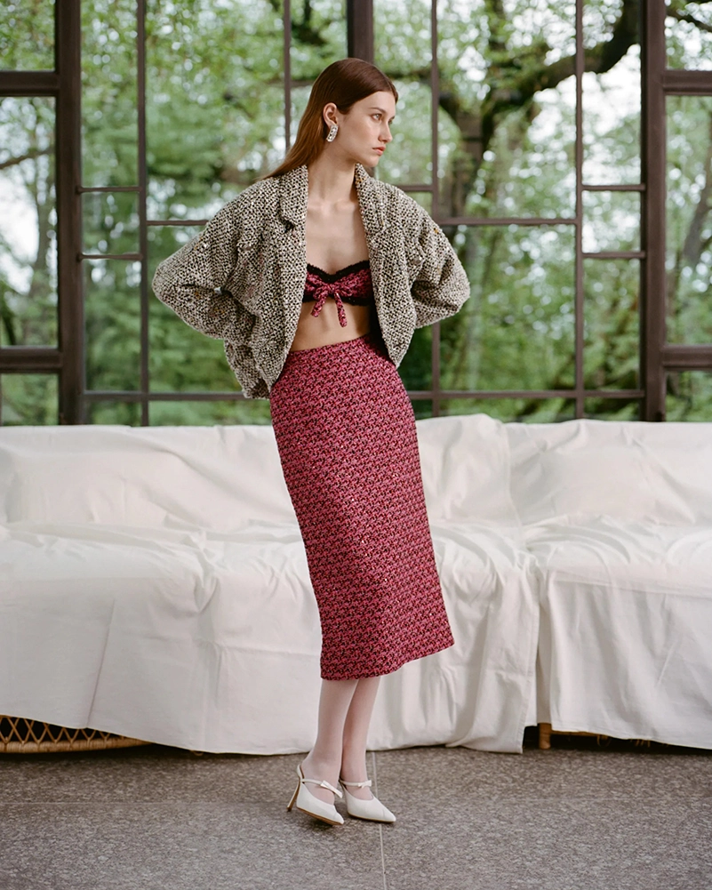 Alessandra Rich’s Fall Winter 2025 Brings Polished Drama Into Focus