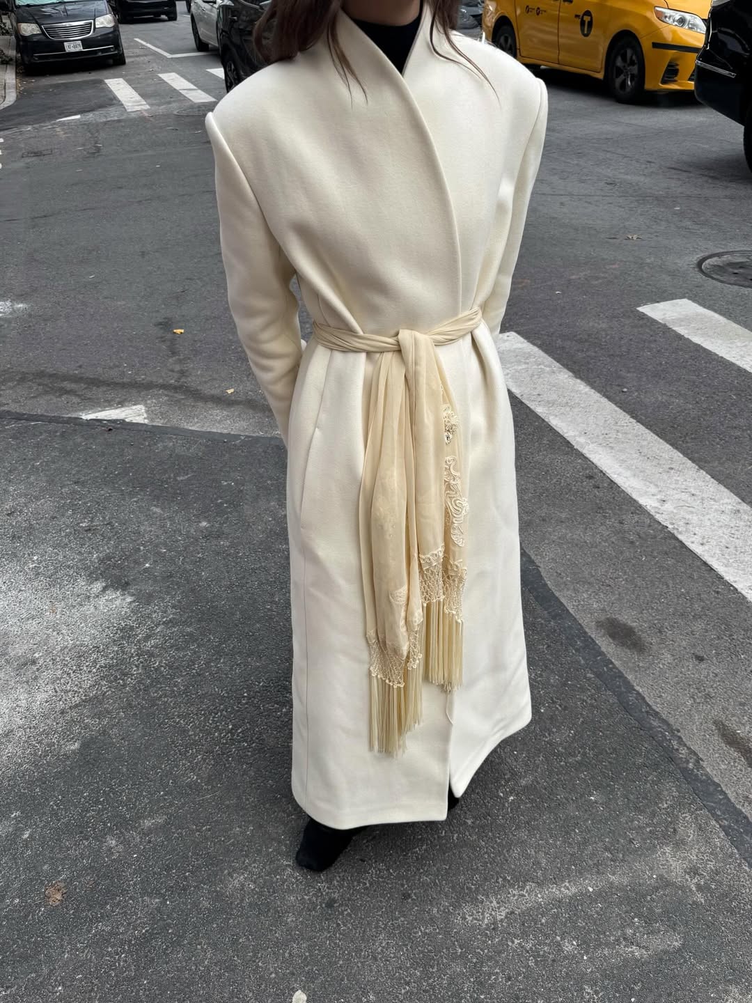 Take Your Winter Coat To The Next Level With A Scarf Belt